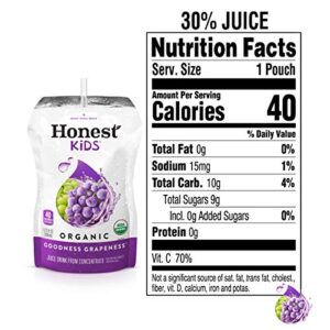 Honest Kids Goodness Grapeness, Grape Organic Fruit Juice Drink, 6.75 fl oz (32 Pack)