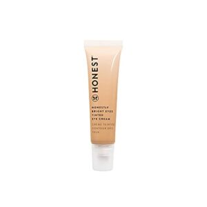 honest beauty honestly bright eyes tinted eye cream, sandstone with hyaluronic acid + squalene| ewg certified + dermatologist tested & vegan + cruelty free | 0.5 fl. oz.