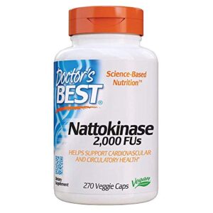 doctor’s best nattokinase, non-gmo, vegan, gluten free, 270 veggie caps