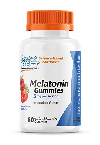 Doctor's Best Melatonin Gummies- 5 mg per Serving, Helps Promote Healthy Sleep, Jet Lag, 60 Count