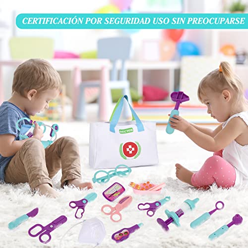 Doctor Kit for Kids and Toddlers - 22 Pieces Medical Role Play Toys–Doctor Pretend Toy- Dr Playset with Medical Storage Box