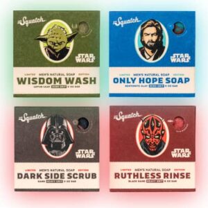 Dr. Squatch The Soap Star Wars Soap Collection - Men’s Natural Bar Soap - 4 Bar Soap Bundle Star Wars Soap for Men