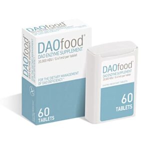 DR Healthcare DAOfood - Dietary Management of DAO Deficiency/Histamine Intolerance - Dispenser 60 Mini Gastro-Resistant Tablets - DAO Enzyme