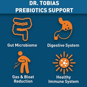 Dr. Tobias Prebiotics – Helps Support Digestion & Gut Health, Boost Immune System & Feed Good Probiotic Bacteria – Vegan & Non-GMO Dietary Fiber Supplement – 1 Daily, 60 Capsules