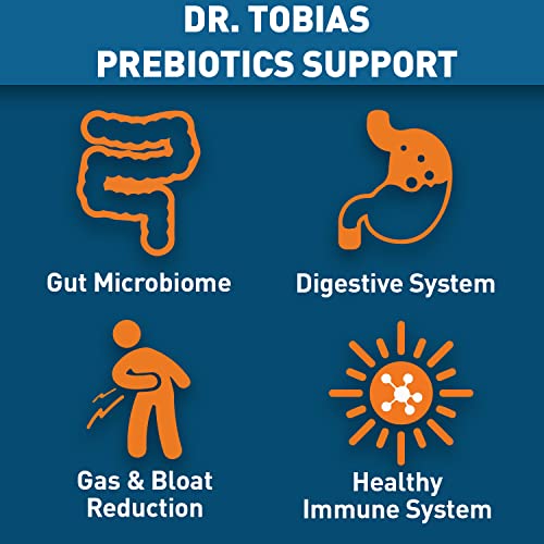 Dr. Tobias Prebiotics – Helps Support Digestion & Gut Health, Boost Immune System & Feed Good Probiotic Bacteria – Vegan & Non-GMO Dietary Fiber Supplement – 1 Daily, 60 Capsules