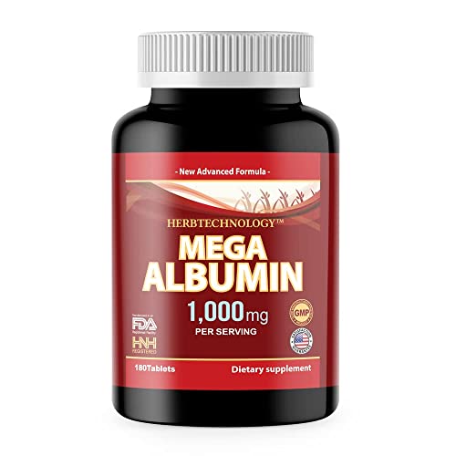 Dr.K&C HNHusa Mega Albumin Protein 1000mg 180 Tablets Healthy Kidney Liver Function Overall Health Support Wellness Energy Life Balance Supplement