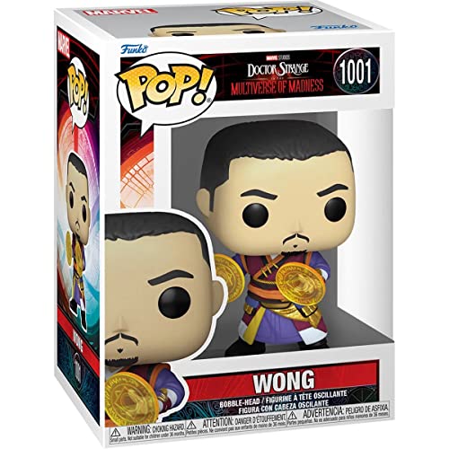 POP Marvel: Doctor Strange Multiverse of Madness - Wong Funko Pop! Vinyl Figure (Bundled with Compatible Pop Box Protector Case), Multicolor, 3.75 inches