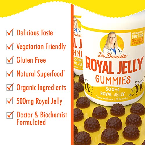 Royal Jelly Gummies by Dr. Danielle, Best Royal Jelly Gummy Supplement, 500mg