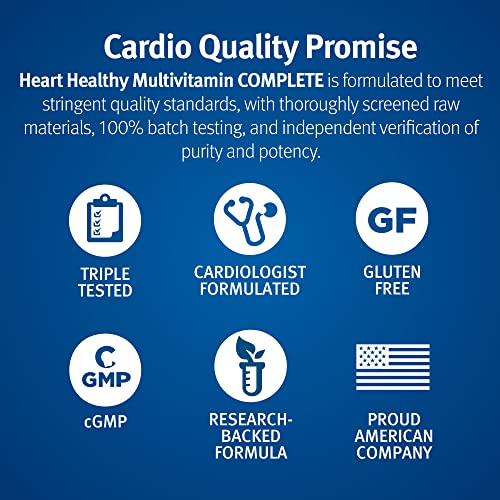 Dr. Stephen Sinatra’s Heart Healthy Multivitamin Complete for Heart, Total Body, Immune, and Mood Support and More with Essential Vitamins Plus Sensoril Ashwagandha