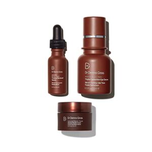 Dr Dennis Gross Celebrate Smooth Kit: Advanced Retinol + Ferulic Texture Renewal Serum, Triple Correction Eye Serum & Intense Wrinkle Cream (0.5 fl oz each)