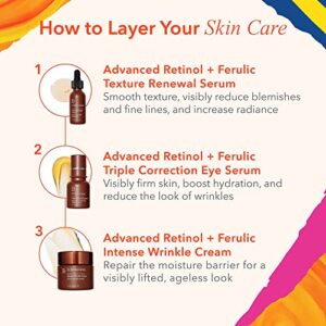 Dr Dennis Gross Celebrate Smooth Kit: Advanced Retinol + Ferulic Texture Renewal Serum, Triple Correction Eye Serum & Intense Wrinkle Cream (0.5 fl oz each)