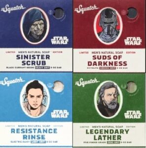 dr. squatch limited edition soap star wars soap collection ii – men’s all natural bar soap – 4 bar soap bundle