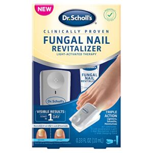 dr. scholl’s fungal nail treatment revitalizer led light-activated therapy, erase toenail discoloration fungus, 10 ml