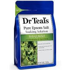 Dr. Teal's Pure Epsom Salt Soak Pain Relief Mothers Day Gift Set (3 Pack, 8.5lbs Total) - (3lb) Relax & Relief Eucalyptus with Spearmint, (3lb) Pre & Post Workout with Menthol, (2.5lb) Muscle Recovery