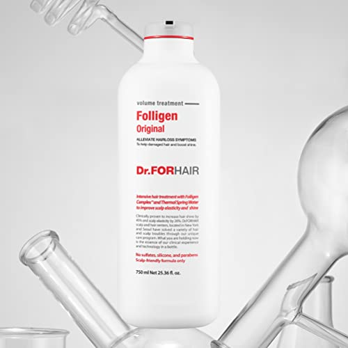 Dr.FORHAIR Folligen Volume Biotin Treatment (25oz) For Hair Regrowth Relieving Hair Loss Thinning Hair Care Shiny Increase Volume Strength Thickening Root Enhancer (No Paraben, Silicone, Sulfates)