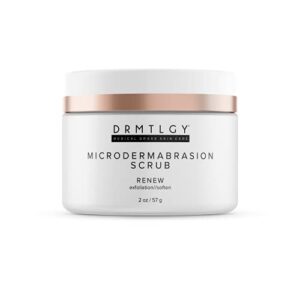 drmtlgy microdermabrasion facial scrub and face mask. non-abrasive face exfoliator improves acne scars, blackheads, pore size, and skin texture. 2 oz