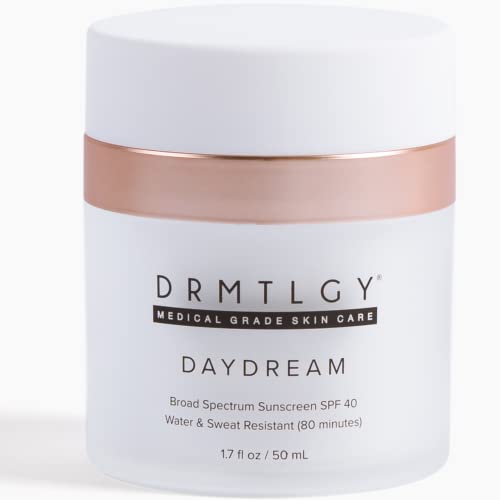 DRMTLGY Day Dream Sunscreen & Face Moisturizer with SPF 40 - Face Sunscreen for Sensitive Skin - Water & Sweat-Resistant with UVA/UVB Protection