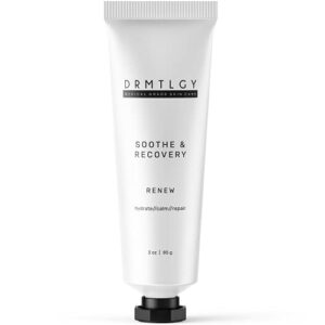 drmtlgy soothe and recovery cream face moisturizer. fragrance free, oil free, noncomedogenic face cream for sensitive skin and all skin types.