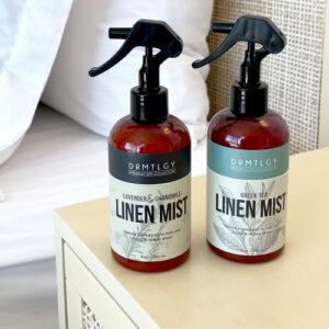 DRMTLGY Natural Linen and Room Spray Set - Pillow Spray, Linen Mist, & Fabric Spray 2 Pack - Lavender Chamomile & Green Tea