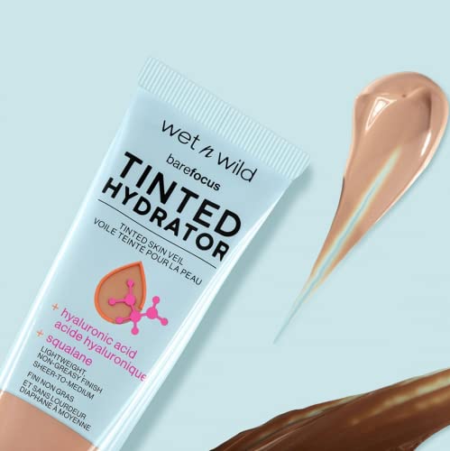 Wet n Wild Bare Focus Tinted Hydrator Matte Finish, Light, Oil-Free, Moisturizing Makeup | Hyaluronic Acid | Sheer To Medium Coverage