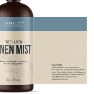 DRMTLGY Natural Fresh Linen Mist and Room Spray - Pure Essential Oils for a Pillow Spray, Linen Mist, and Fabric Spray - Aromatherapy Spray for Relaxation and Sleep