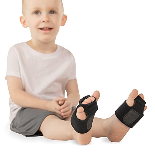 BraceAbility Toe Walking Brace - Pediatric Idiopathic AFO Correction Splint for Kids Tip-Toe Prevention, Autism and ADHD Treatment, Cerebral Palsy, Aspergers, Youth Neurological Disorders (XS Pair)