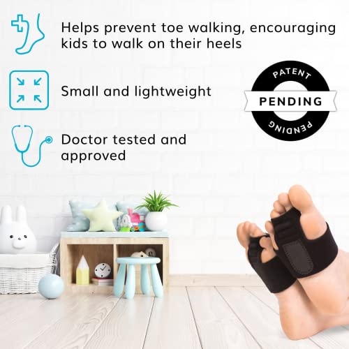 BraceAbility Toe Walking Brace - Pediatric Idiopathic AFO Correction Splint for Kids Tip-Toe Prevention, Autism and ADHD Treatment, Cerebral Palsy, Aspergers, Youth Neurological Disorders (XS Pair)