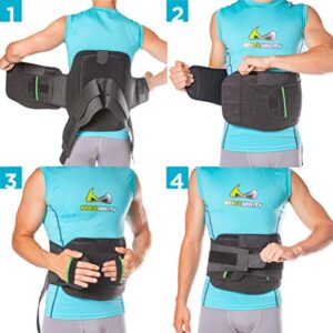 BraceAbility LSO Back Brace for Herniated, Degenerative & Bulging Disc Pain Relief, Sciatica, Spine Stenosis | Medical Lumbar Support Device for Post Surgery & Fractures with Hot/Cold Therapy (M)