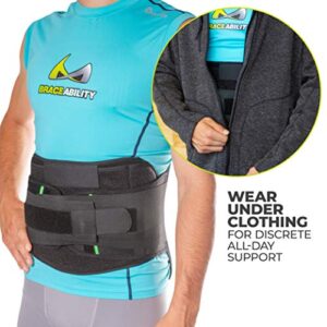 BraceAbility LSO Back Brace for Herniated, Degenerative & Bulging Disc Pain Relief, Sciatica, Spine Stenosis | Medical Lumbar Support Device for Post Surgery & Fractures with Hot/Cold Therapy (M)