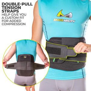 BraceAbility LSO Back Brace for Herniated, Degenerative & Bulging Disc Pain Relief, Sciatica, Spine Stenosis | Medical Lumbar Support Device for Post Surgery & Fractures with Hot/Cold Therapy (M)