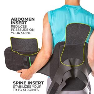 BraceAbility LSO Back Brace for Herniated, Degenerative & Bulging Disc Pain Relief, Sciatica, Spine Stenosis | Medical Lumbar Support Device for Post Surgery & Fractures with Hot/Cold Therapy (M)