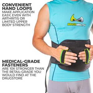 BraceAbility LSO Back Brace for Herniated, Degenerative & Bulging Disc Pain Relief, Sciatica, Spine Stenosis | Medical Lumbar Support Device for Post Surgery & Fractures with Hot/Cold Therapy (M)