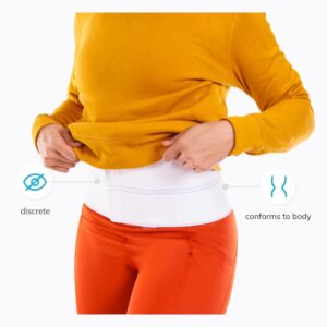 BraceAbility 2XL Plus Size Bariatric Abdominal Stomach Binder | Obesity Girdle Belt for Big Men & Women with a Large Belly, Post Surgery Tummy & Waist Compression Wrap (42"-62" Body Circumference)