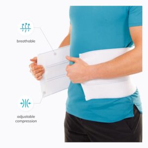 BraceAbility 2XL Plus Size Bariatric Abdominal Stomach Binder | Obesity Girdle Belt for Big Men & Women with a Large Belly, Post Surgery Tummy & Waist Compression Wrap (42"-62" Body Circumference)