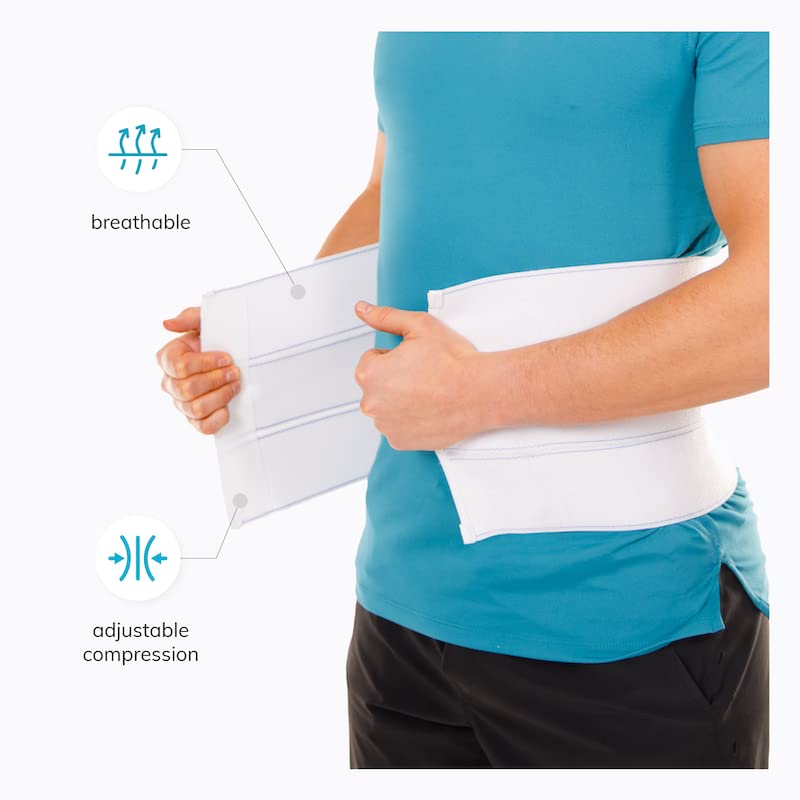 BraceAbility 2XL Plus Size Bariatric Abdominal Stomach Binder | Obesity Girdle Belt for Big Men & Women with a Large Belly, Post Surgery Tummy & Waist Compression Wrap (42"-62" Body Circumference)