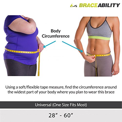 BraceAbility Lower Back & Spine Pain Brace | Adjustable Corset Support for Lumbar Strain, Arthritis, Spinal Stenosis and Herniated Discs (One Size - Fits Men & Women with 28" - 60" Waist)