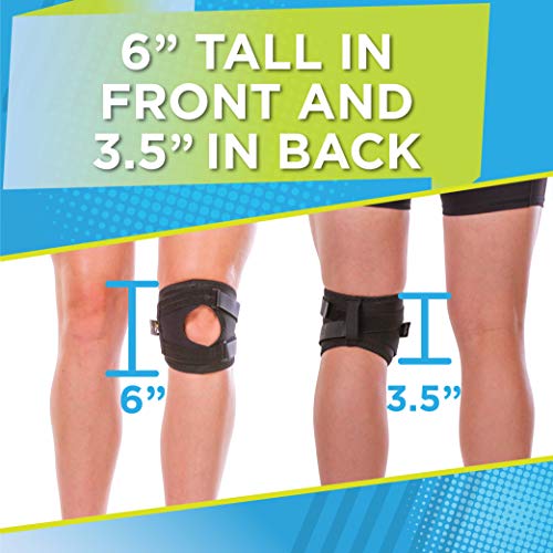 BraceAbility Patellar Tracking Knee Brace - Running, Exercise, Basketball Support Sleeve Stabilizer for Post Kneecap Dislocation, Tendonitis, Ligament, Patellofemoral and Meniscus Injuries (Medium)