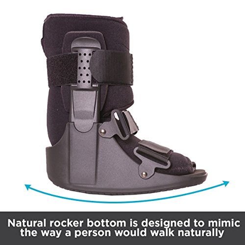 BraceAbility Short Broken Toe Boot | Walker for Fracture Recovery, Protection and Healing after Foot or Ankle Injuries (Small)