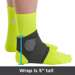 BraceAbility Neoprene Water-Resistant Ankle Brace | Compression Foot Wrap for Swimming, Running, Surfing, Diving, Exercise, Athletic Support & Protection, Sprains, Tendonitis and PTTD Pain (L/XL)