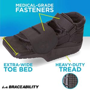 BraceAbility Forefoot Off-Loading Healing Shoe - Non-Weight Bearing Medical Boot for Diabetic Foot Ulcer Protection, Metatarsalgia Pain and Post Bunion, Mallet or Hammer Toe Surgery (XL)