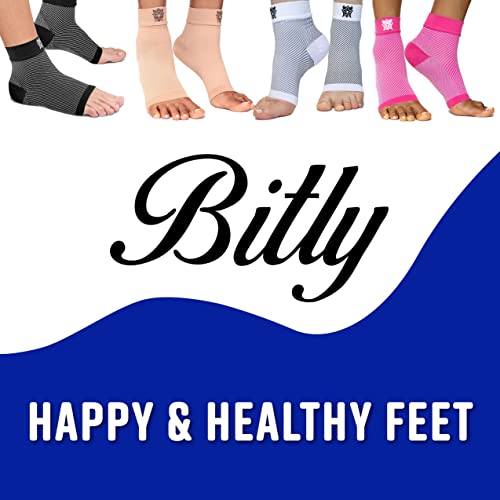 Bitly Plantar Fasciitis Socks for Women & Men - Best Foot & Ankle Compression Sleeve, Brace for Everyday Use - Provides Arch Support & Heel Pain Relief (Gray, X-Large)