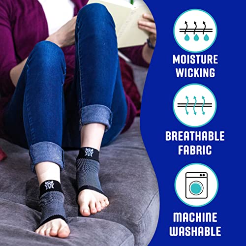 Bitly Plantar Fasciitis Socks for Women & Men - Best Foot & Ankle Compression Sleeve, Brace for Everyday Use - Provides Arch Support & Heel Pain Relief (Gray, X-Large)