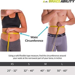 BraceAbility Abdominal Treatment Wrap for Diastasis Recti | Breathable, Non-Slip Postpartum Tummy Slimming Band for Stomach Muscle Support, Back & Waist Compression After Pregnancy (XS)