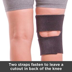 BraceAbility Nonslip Knee Support | Comfortable No-Sweat Womens and Mens Knee Wrap Brace for Sore Knees, Sprains, Arthritis Joint Pain Relief while Walking, Working Out, Sitting & Standing (Medium)