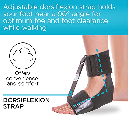 BraceAbility Sleeping Foot Drop Brace - Dorsiflexion AFO Ankle Orthosis Sock for Charcot Marie Tooth Home Treatment, Peroneal Nerve Injury, Stroke Patients, Muscle Dystrophy Pain Support in Bed (S/M)