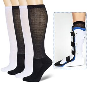 4 packs high-top orthopedics tube socks for fracture boot cast replacement socks liner for air cam walkers boots surgical leg cover