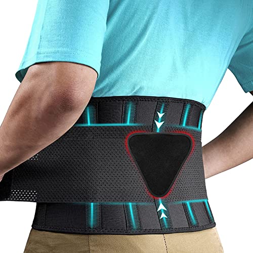 Back Brace for Lower Back Pain by FEATOL, Breathable Back Support Belt for Women & Men with Lumbar Pad, Lumbar Support Belt for Heavy Lifting & Work, Sciatica, Scoliosis 3XL (Waist Size:54''-63'')