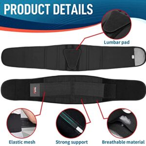 Back Brace for Lower Back Pain by FEATOL, Breathable Back Support Belt for Women & Men with Lumbar Pad, Lumbar Support Belt for Heavy Lifting & Work, Sciatica, Scoliosis 3XL (Waist Size:54''-63'')