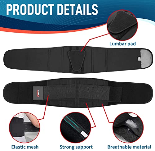 Back Brace for Lower Back Pain by FEATOL, Breathable Back Support Belt for Women & Men with Lumbar Pad, Lumbar Support Belt for Heavy Lifting & Work, Sciatica, Scoliosis 3XL (Waist Size:54''-63'')