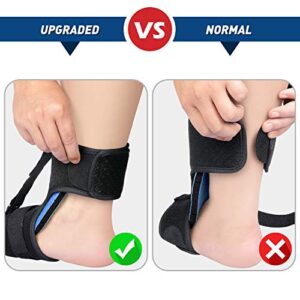 2021 New Upgraded Blue Night Splint for Plantar Fascitis, AiBast Multi Adjustable Ankle Brace Foot Drop Orthotic Brace for Plantar Fasciitis, Arch Foot Pain, Achilles Tendonitis Support for Women, Men